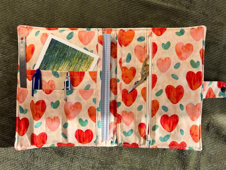 A5 Notebook Cover Sewing Pattern, Zippered Organizer, Beginner Friendly ...