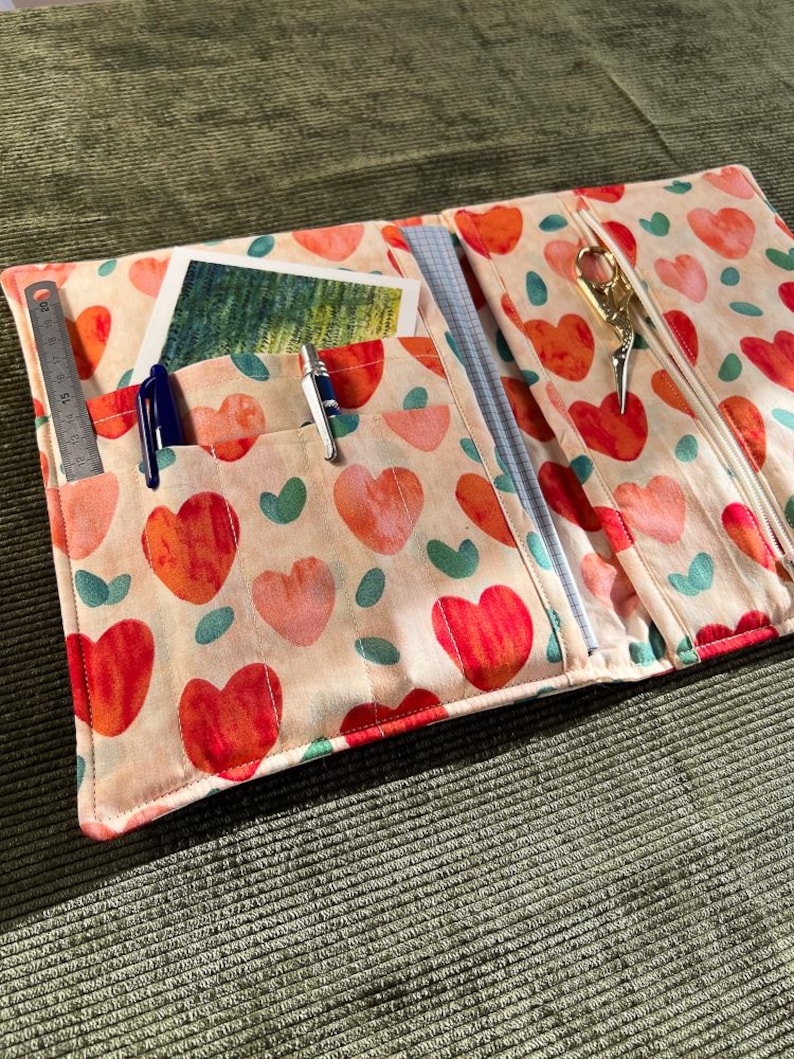 A5 Notebook Cover Sewing Pattern, Zippered Organizer, Beginner Friendly ...