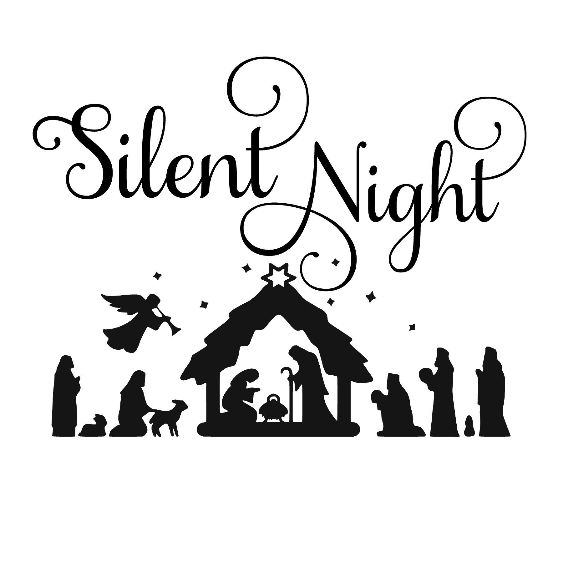 Silent Night SVG - Etsy