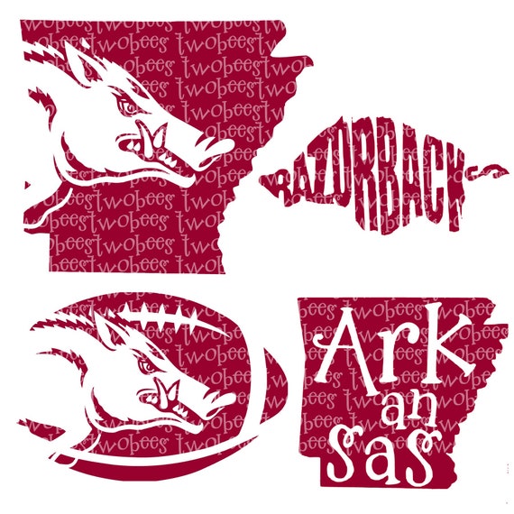 Arkansas Razorback SVG Files ALL FOUR - Etsy