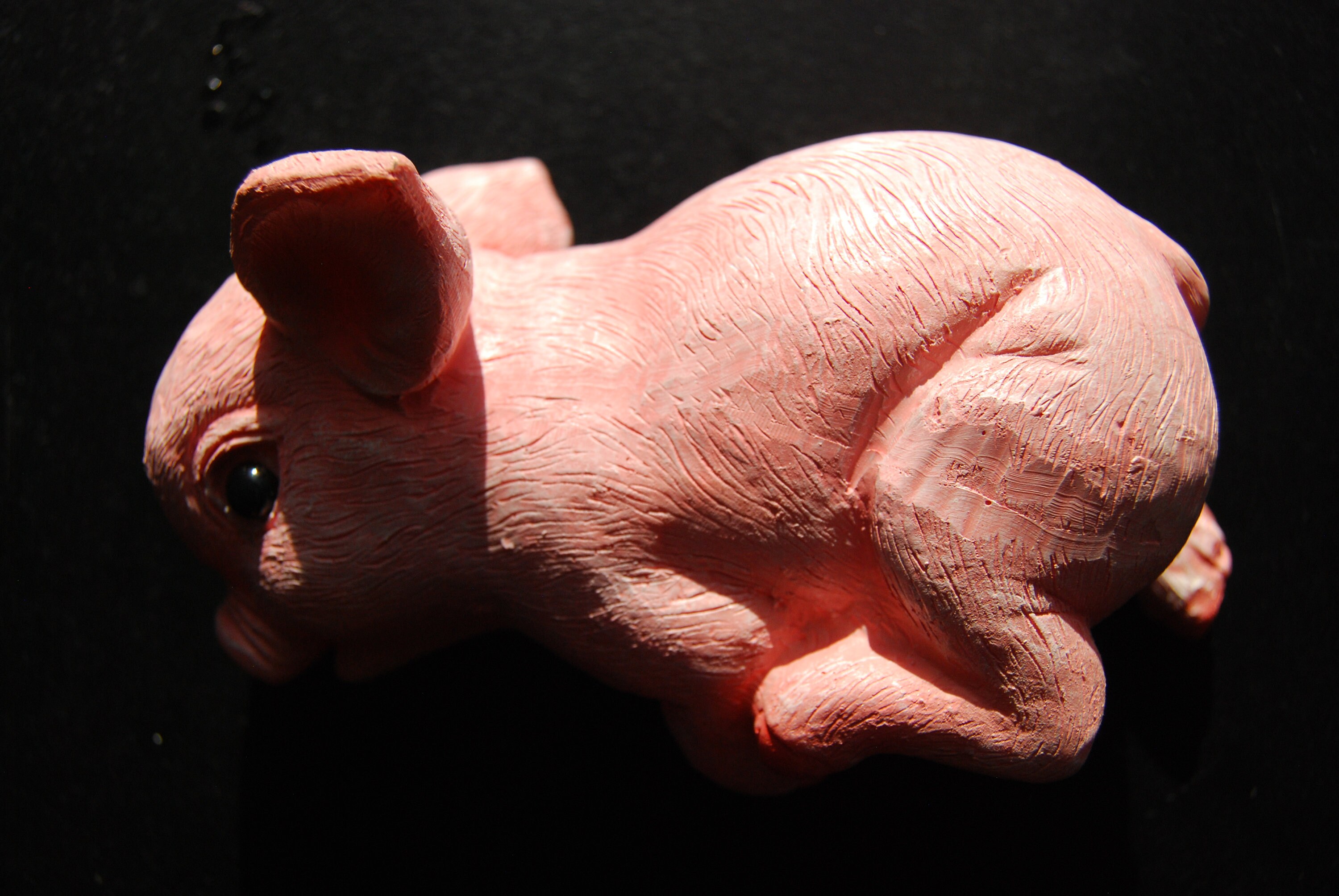 Plaster Pink Large Kneeling Pig Figure Home Decor - Etsy