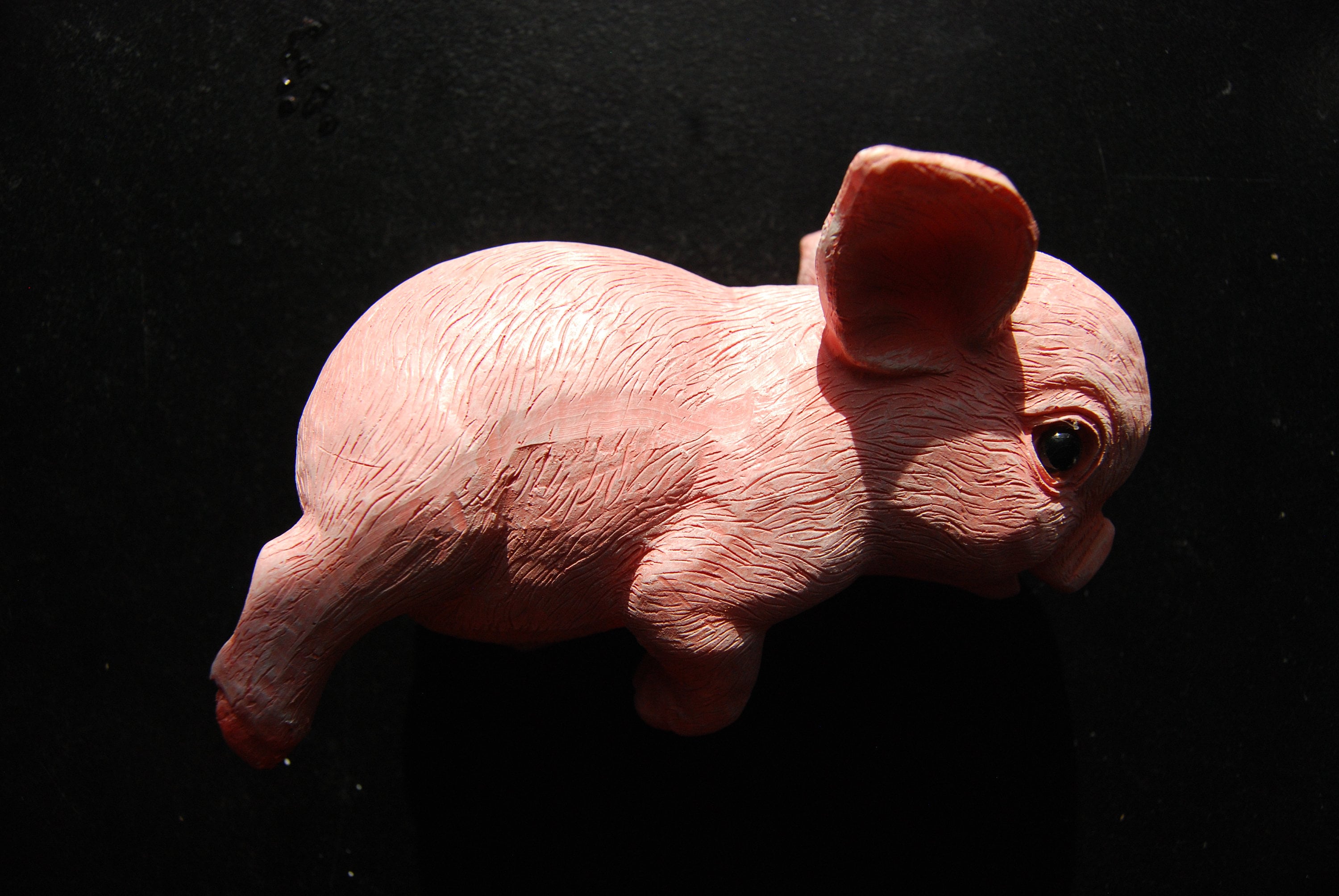 Plaster Pink Large Kneeling Pig Figure Home Decor - Etsy