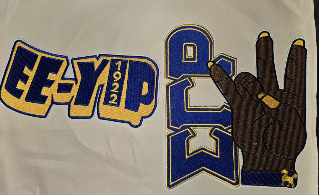 Large Blue and Gold Iron on Patches - Etsy
