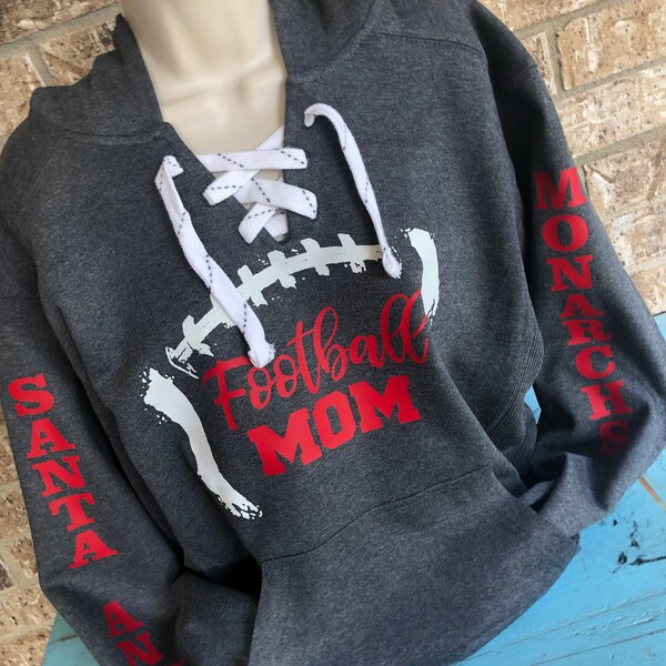 Lace up Football Hoodie - Etsy