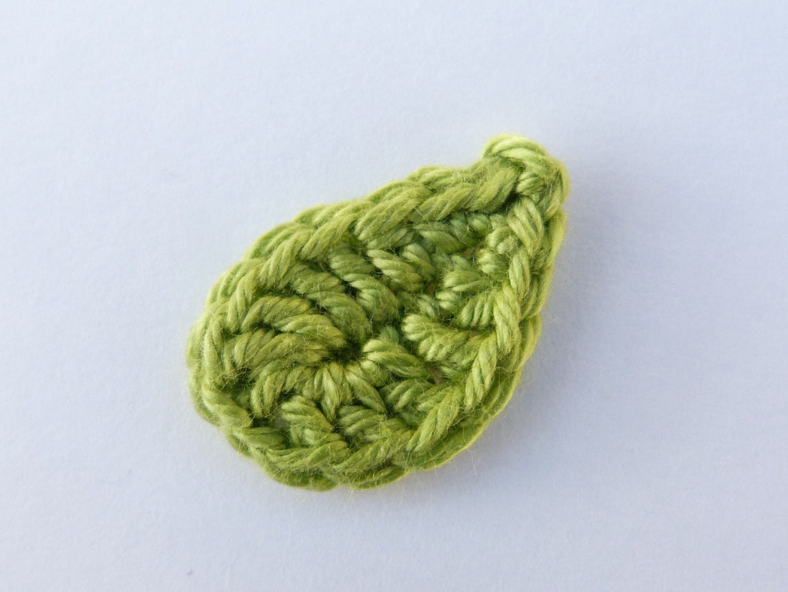 Crochet Crochet Applique 6 Small Green Applique Leaves - Etsy