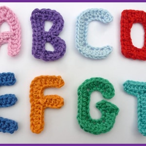 6 Applique Letters Crochet Applique 6 Crochet Letters - Etsy