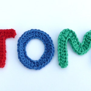 3 Applique Letters Crochet Applique 3 Crochet Letters - Etsy