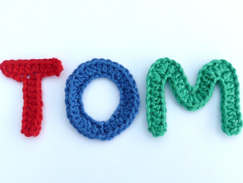15 Applique Letters Crochet Applique 3 Crochet Letters - Etsy UK
