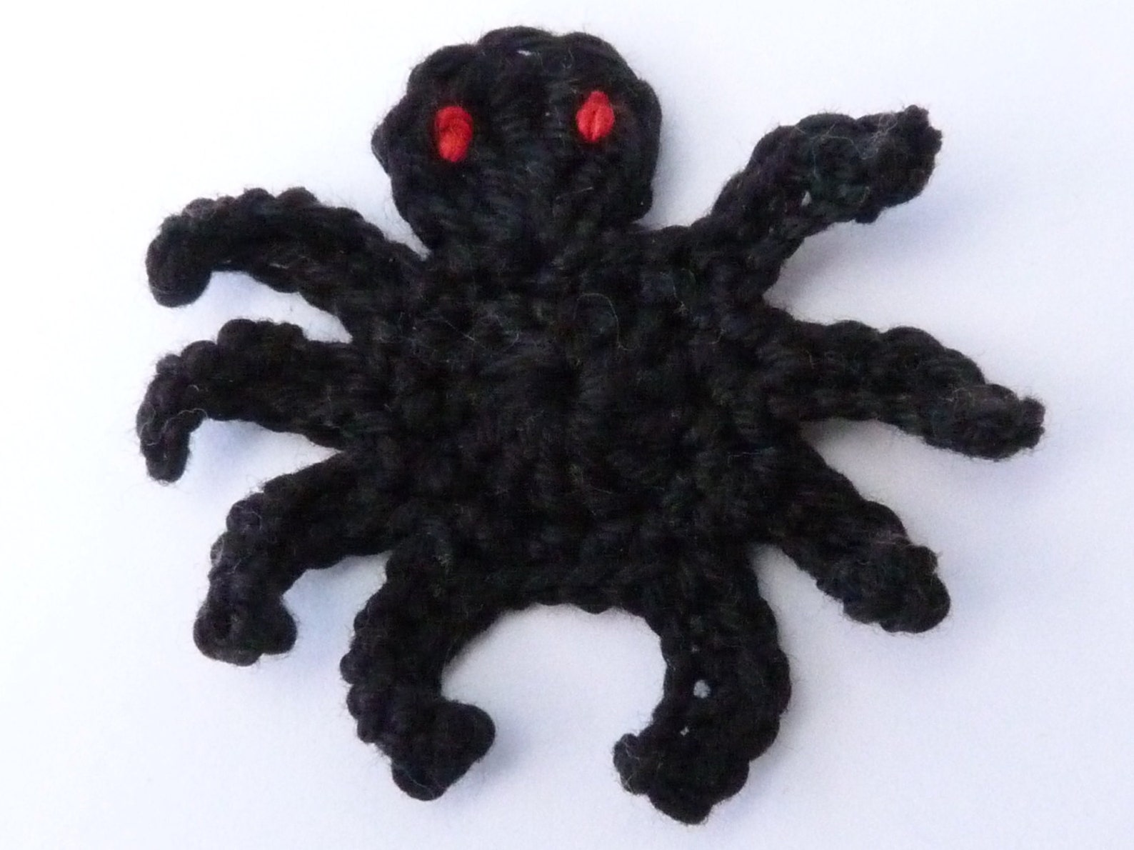 Crochet Spiders, Crochet Applique, 3 Applique Spiders, Cardmaking ...