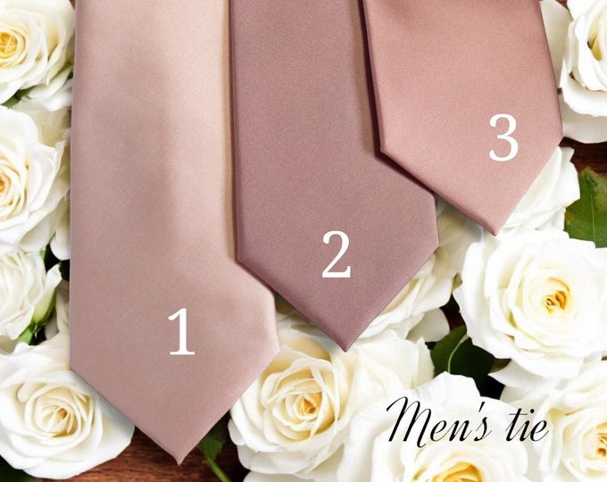 Dusty Rose Blush Pink Quartz Mauve Light Rose Neck Tie - Etsy
