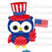 4th of July Owl Svg,independence Day Owl Svg Silhouette & Cricut Cut ...