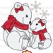 Polar Bear Mom and Baby Svg Silhouette & Cricut Cut Files, Polar Bear ...