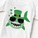 St. Patrick's Day Shark Svg, Leprechaun Hat Shark Svg Silhouette ...