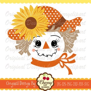 Scarecrow Face Svg,scarecrow Girl, Fall Autumn Svg, Thanksgiving ...