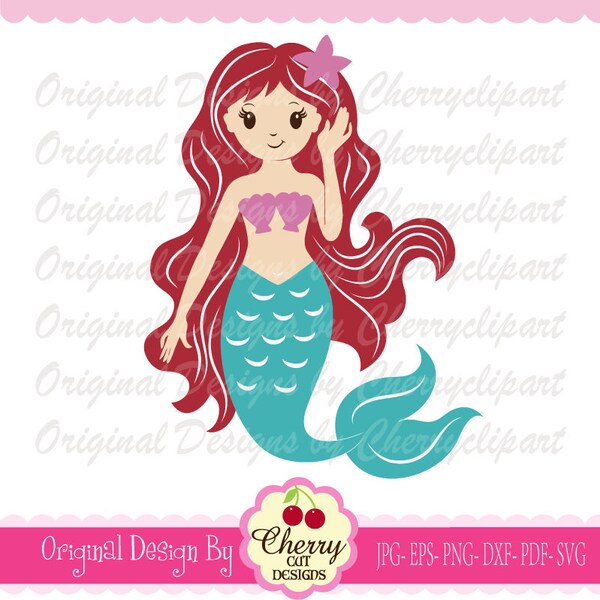 Mermaid Svg - Etsy