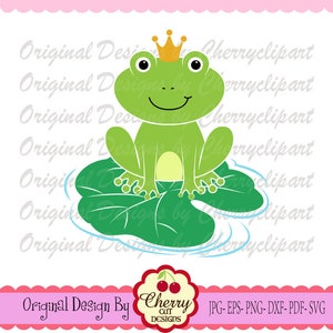 Frog SVG Dxf ,frog Prince Svg,frog With Crown SVG Silhouette Cut Files ...