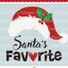 Santa's Favorite SVG Dxf, Christmas Santa Hat SVG Silhouette Cut Files ...