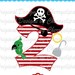 Pirate Number 2, Birthday Number 2 Svg, Pirate's Hat Number 2 Svg ...
