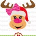 Christmas Reindeer Girl SVG Reindeer Face Silhouette & Cricut - Etsy