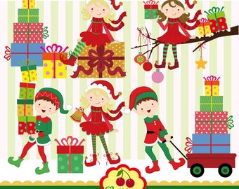 Holiday Princess digital clip art set-Christmas digital | Etsy