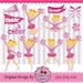 Pink Cheerleader Digital Clipart Set SPORTS02 personal and Commercial ...