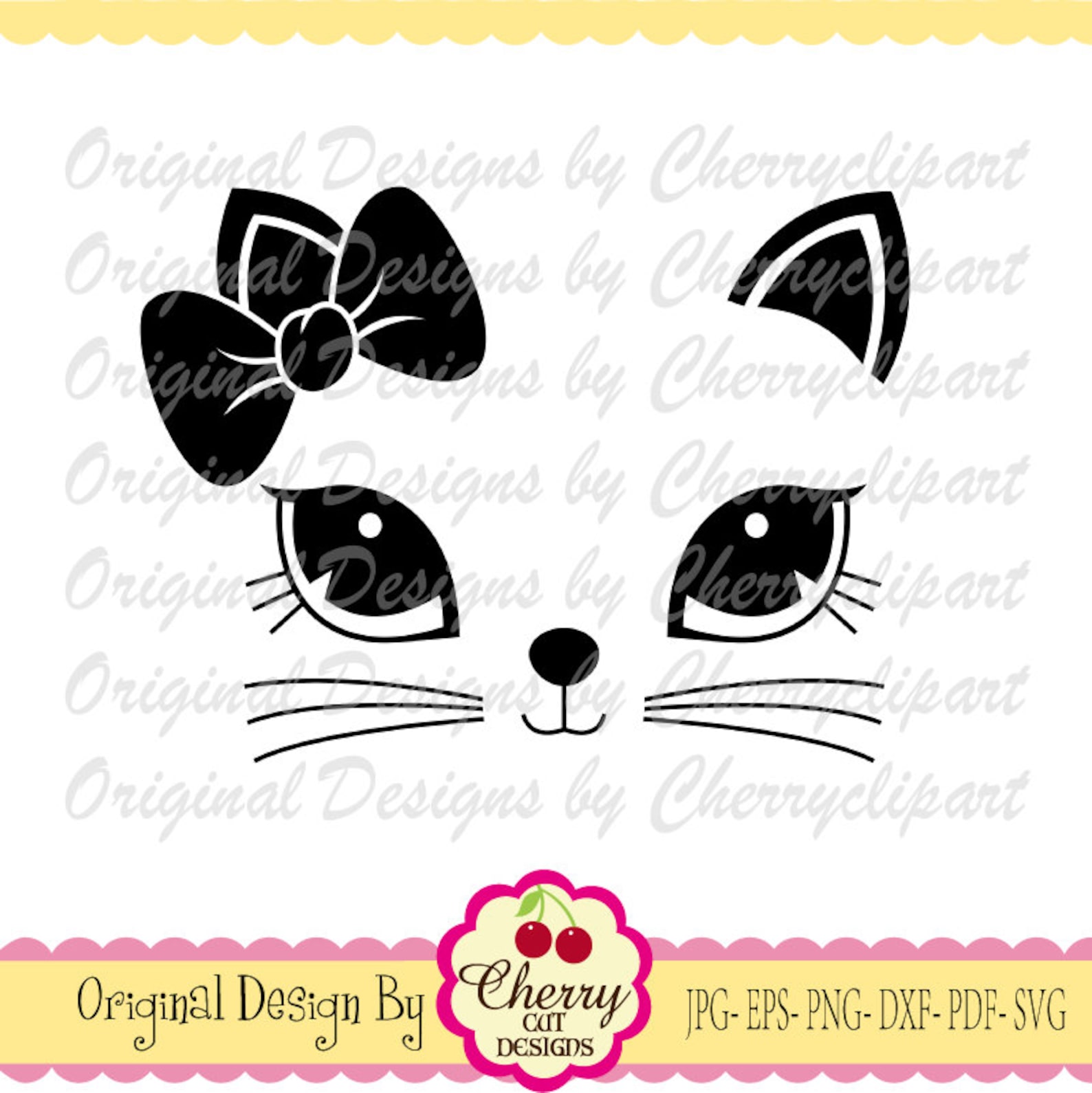 SVG DXF Kitty Cat Face SVG Cat Face Svg Animal Svg - Etsy