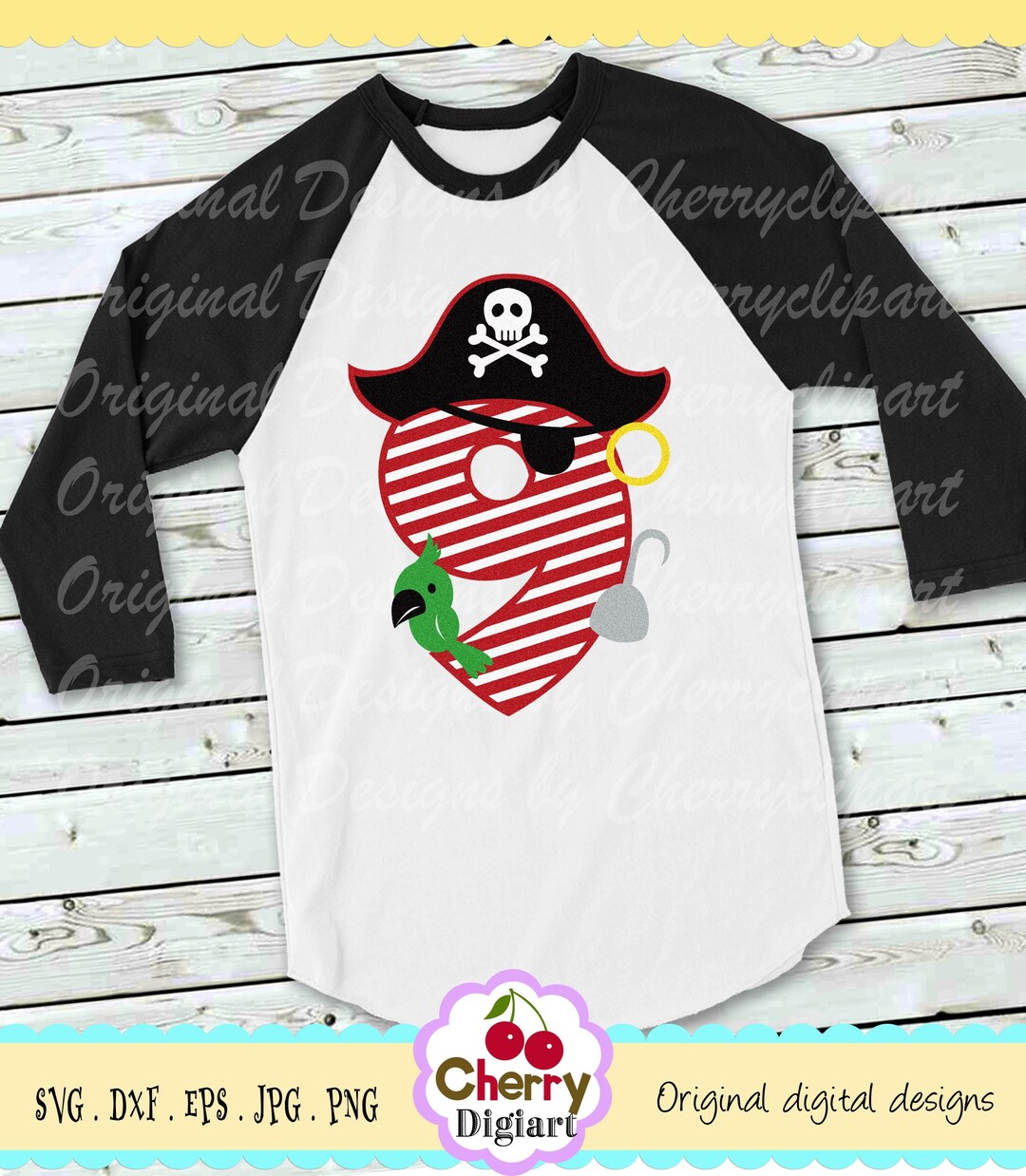 Pirate Number 9 Birthday Number 9 Svg Pirate's Hat - Etsy