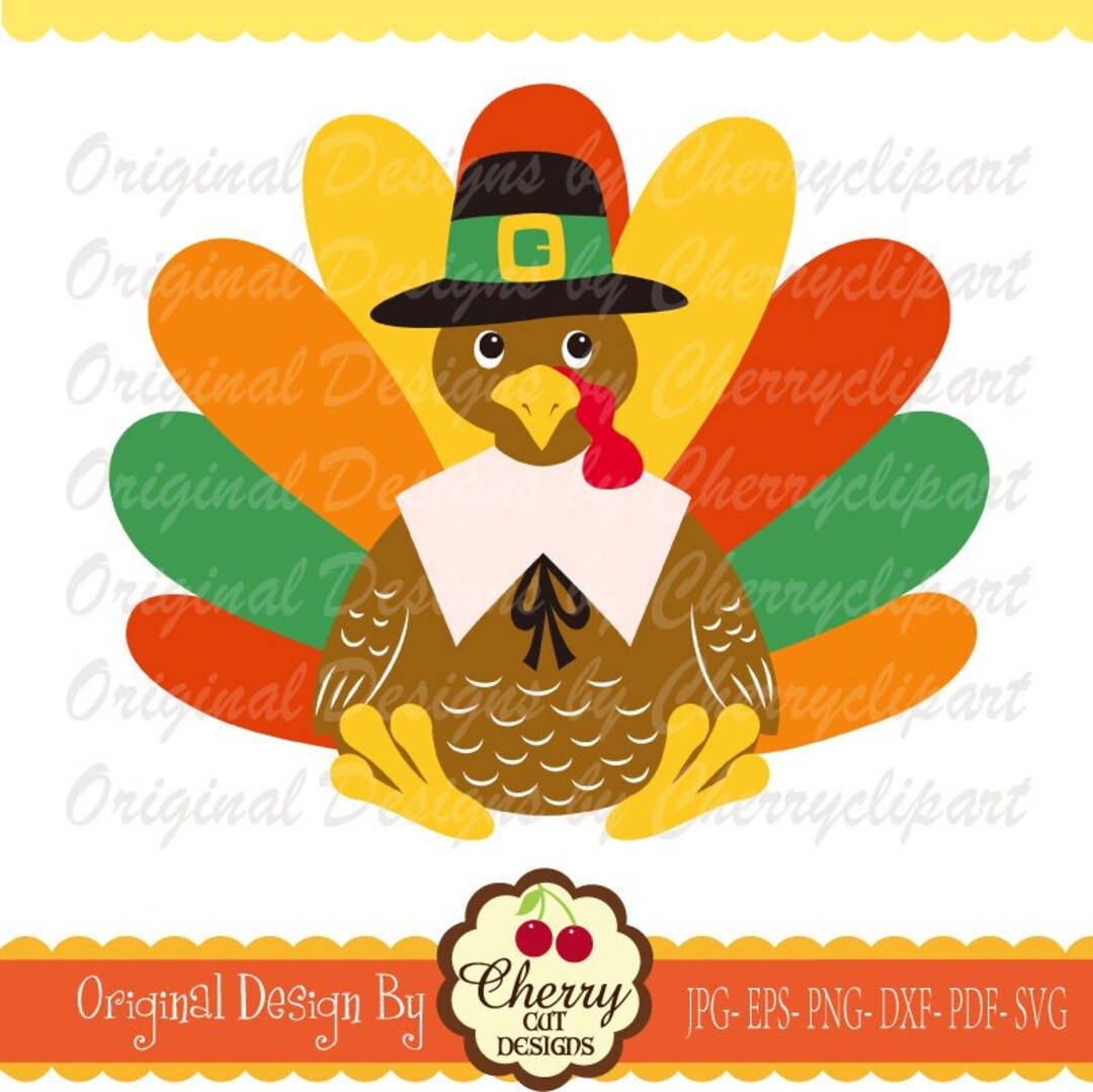 Thanksgiving Baby Turkey Svg, Pilgrim Hat Turkey Svg Silhouette ...
