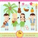 Luau Party Digital Clipart Set -personal and Commercial Use-paper ...
