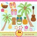 Luau Party Digital Clipart Set -personal and Commercial Use-paper ...
