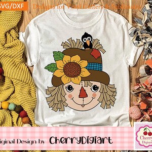 Fall Scarecrow Face Autumn Scarecrow Svg Png Thanksgiving - Etsy