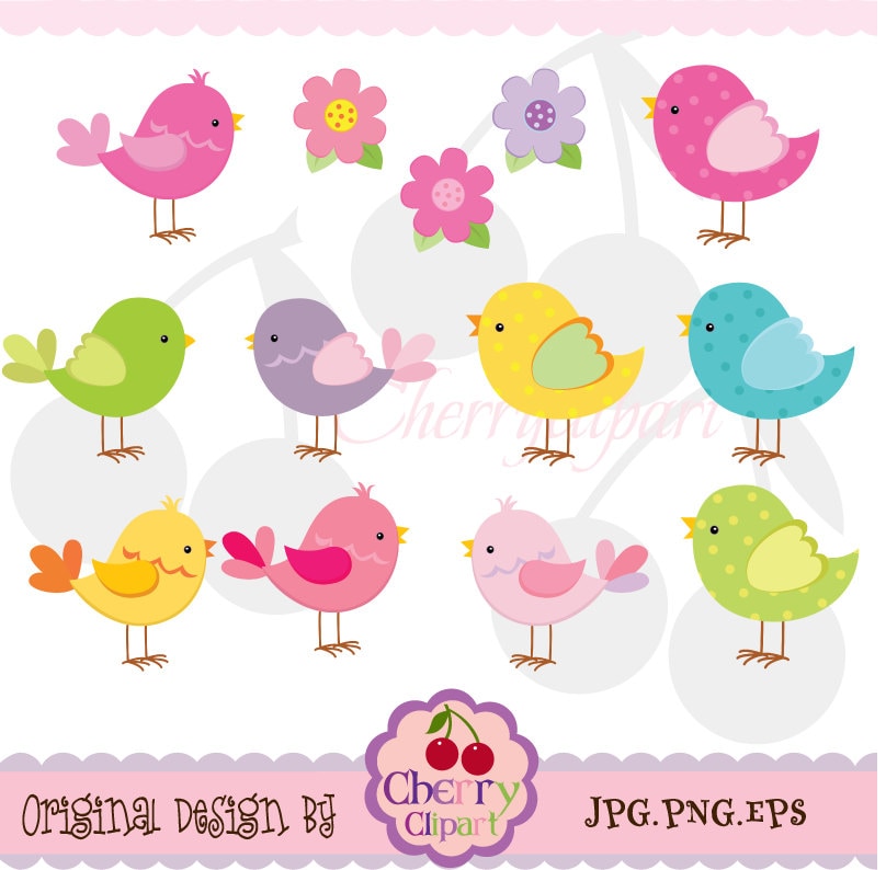 Little Birds Clipart Digital Set For-personal and Commercial - Etsy