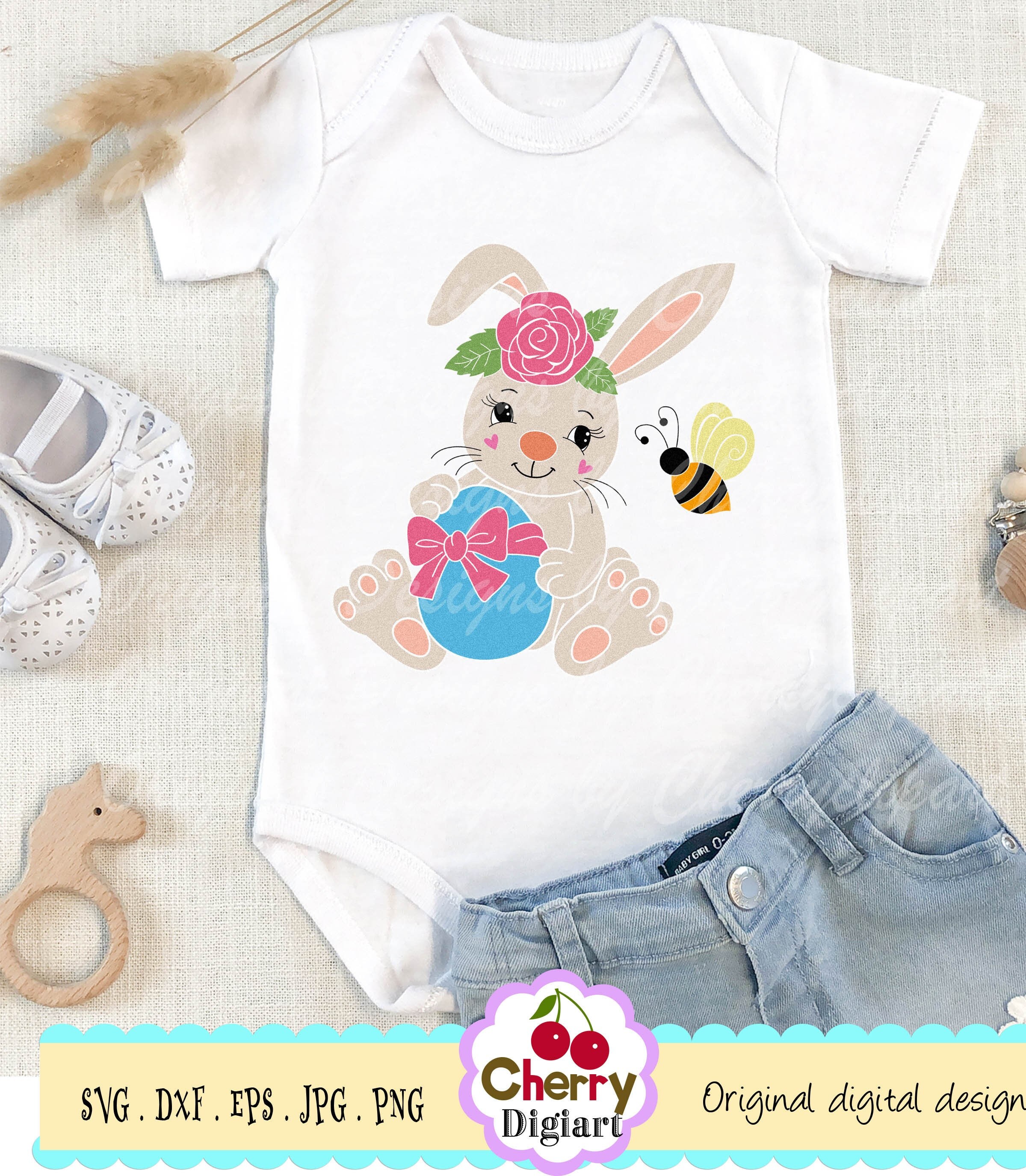 Easter Bunny Svg Flowers Bunny Girl Svg Flwers Rabbit Svg - Etsy