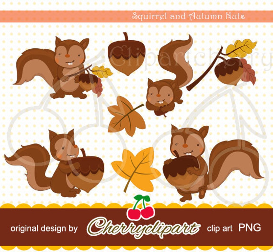 Squirrels Digital Clip Art For-personal and Commercial Use-paper Crafts ...