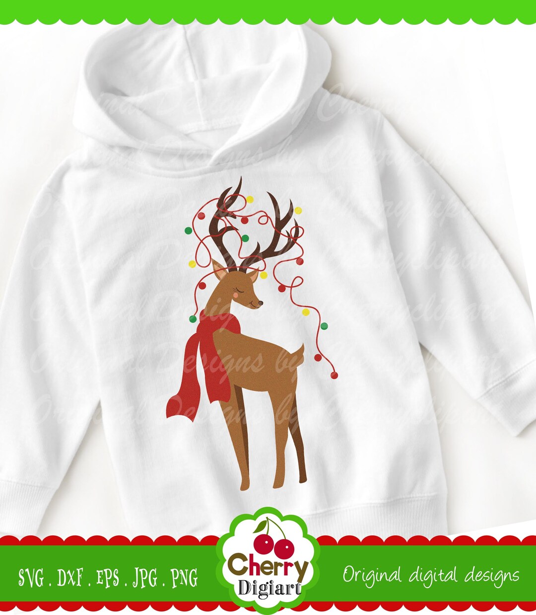 Christmas Reindeer Svgchristmas Party Svg Silhouette & Cricut Cut Files ...