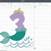 Mermaid Tail Number 3 SVG Dxf mermaid SVG Silhouette and - Etsy