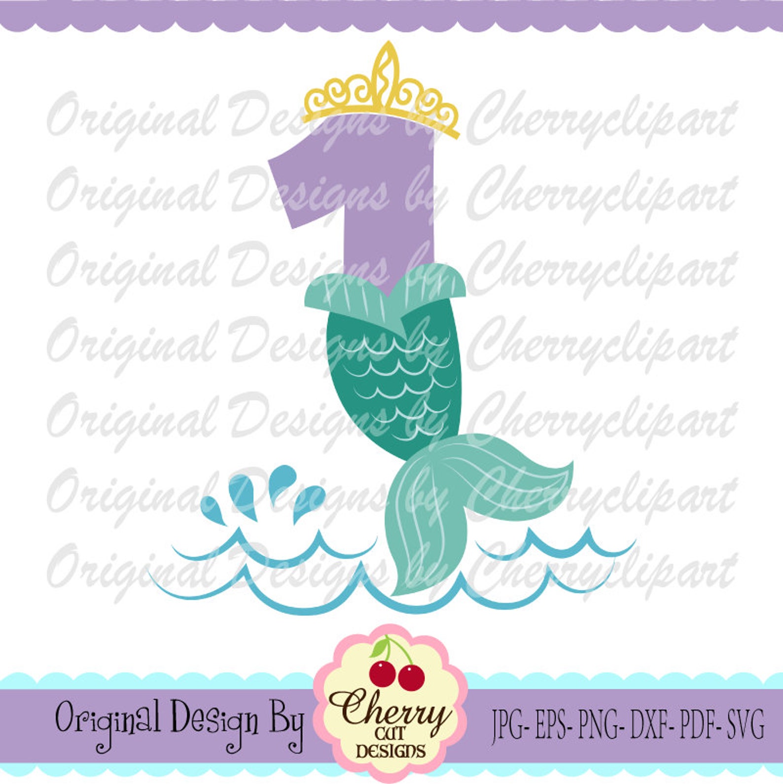 Mermaid Tail Number 1 Svg Dxf ,1st Birthday, Mermaid Svg Silhouette and ...