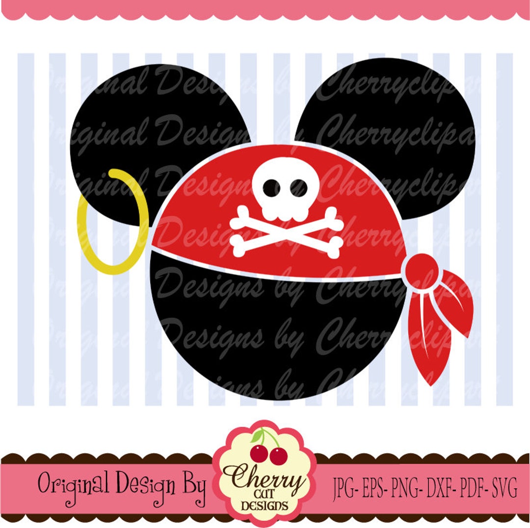 Pirate Svg Dxf Pirate Mickey SVG DXF Mouse Ears Silhouette & Cricut Cut ...