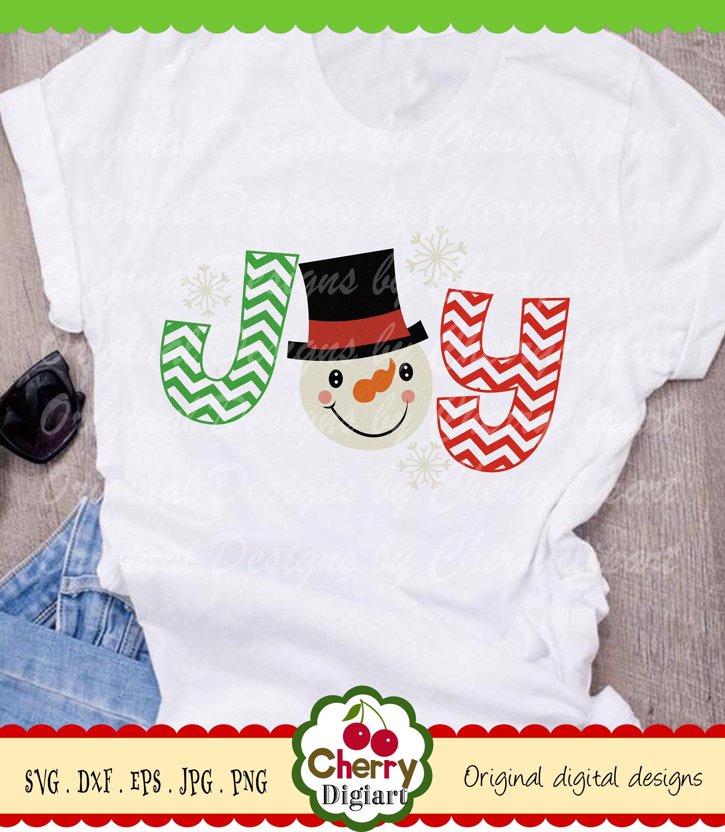 Christmas JOY with Snowman Christmas JOY SVG Christmas | Etsy