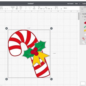 Christmas Candy Cane SVG, Christmas SVG Silhouette & Cricut Cut Files ...