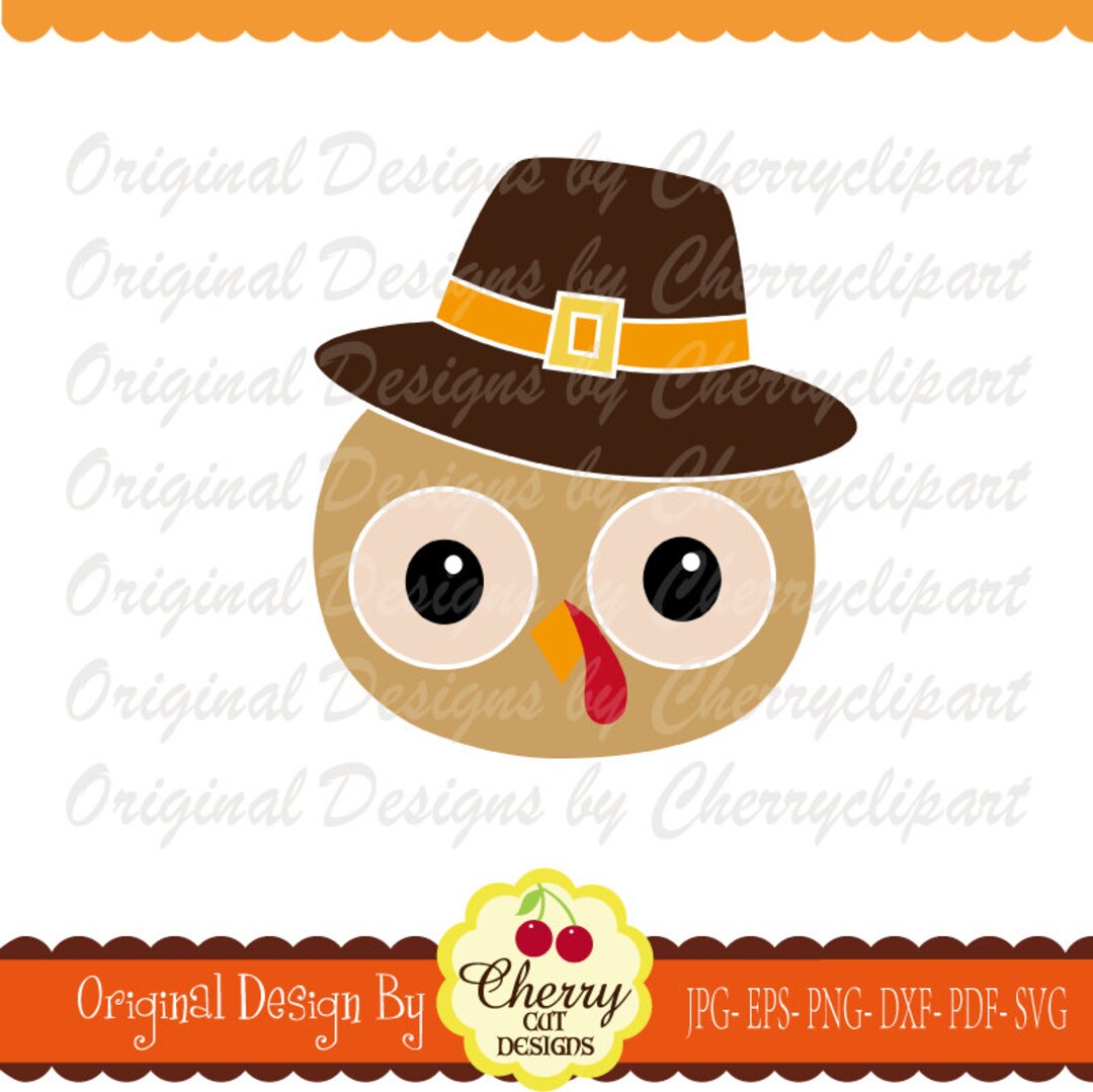 Thanksgiving Tuekry Svg Dxf,pilgrim Hat Baby Turkey Boy SVG DXF ...