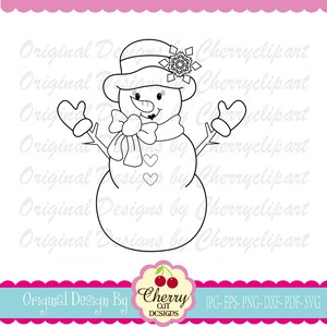 Snowlady Svg, Snowman Svg, Winter Party Svg Silhouette & Cricut Cut ...