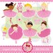 Little Ballerina Digital Clipart Set for personal and Commercial Use ...