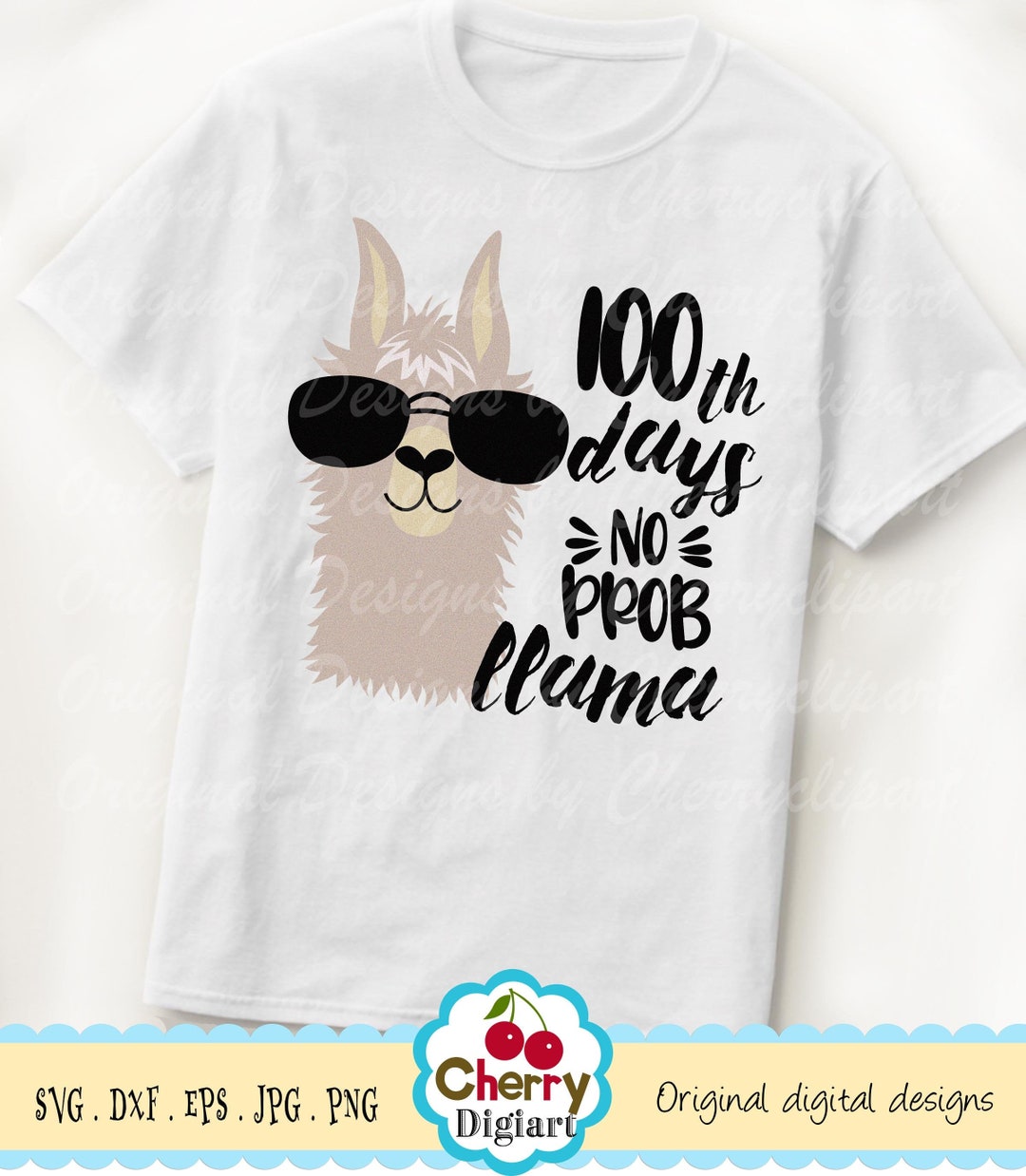 Back to School SVG , 100th Days No Prob Llama Svg, Sunglasses Llama Boy ...