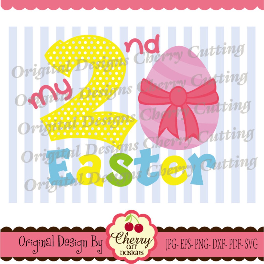 My 2nd Easter With Egg, My Second Easter, Easter Number 2 Silhouette ...