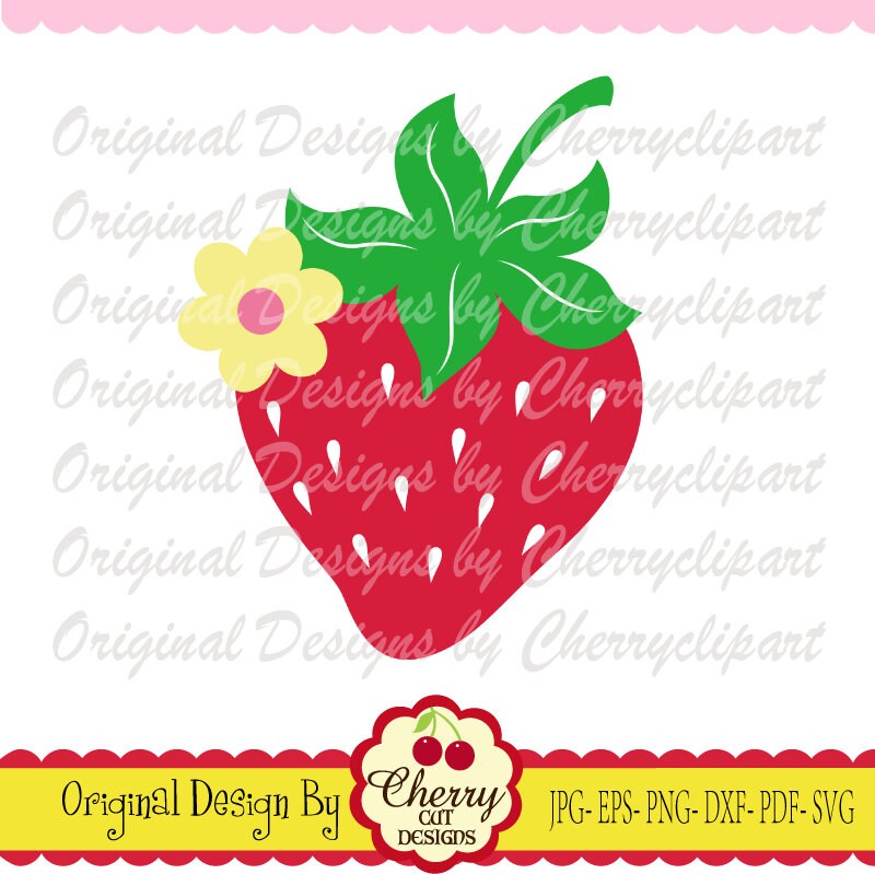 Fresa SVG DXF Fruit svg dxf Silhouette & Cricut Cut diseño y | Etsy España
