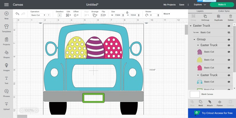 Easter Truck Svg Truck With Eggs Svg Easter Eggs Svg | Etsy