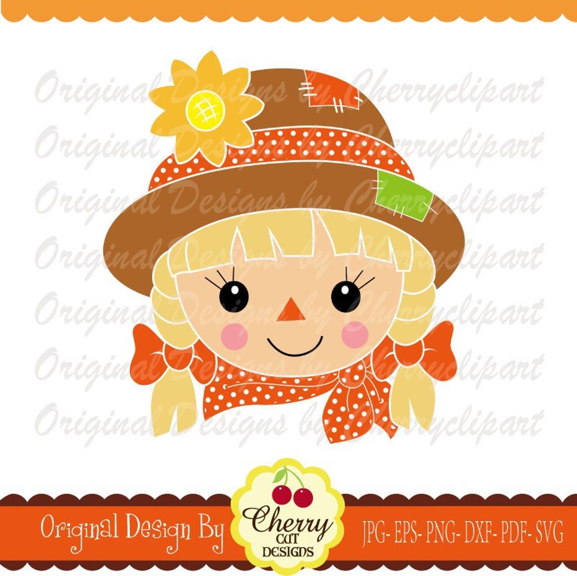 Scarecrow Girl SVG DXF Fall Scarecrow Thanksgiving Svg | Etsy