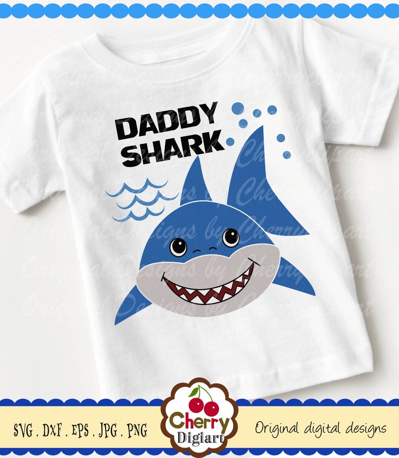 SVGDxf cut designShark svg Daddy shark SVG Father's Day | Etsy