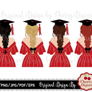 Graduation Girl Svg Png Bundle, Graduation Clipart, Graduation Cap ...